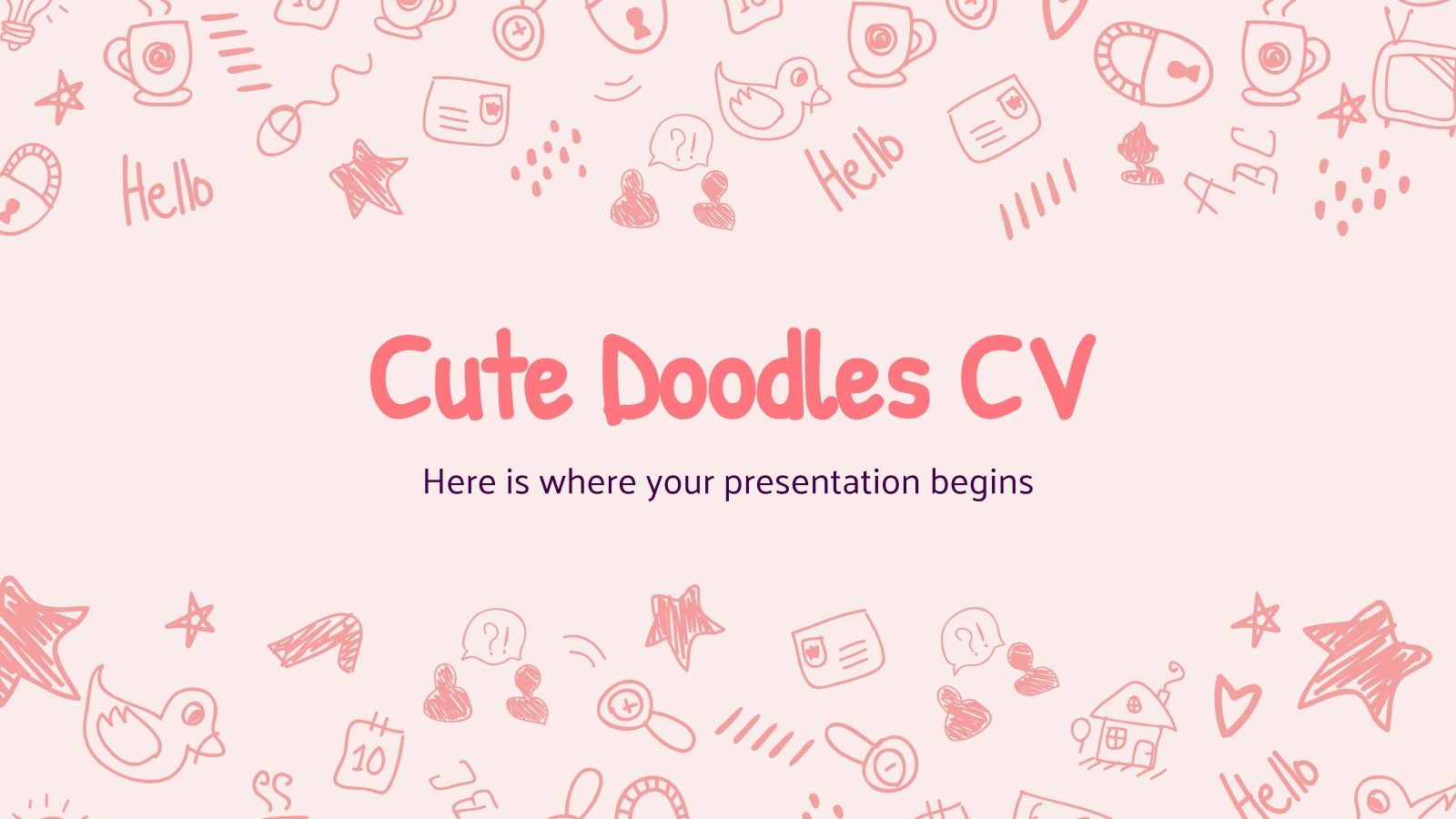 Cute Doodles CV | Google Slides & PowerPoint template