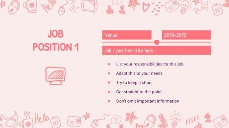 Cute Doodles CV | Google Slides & PowerPoint template