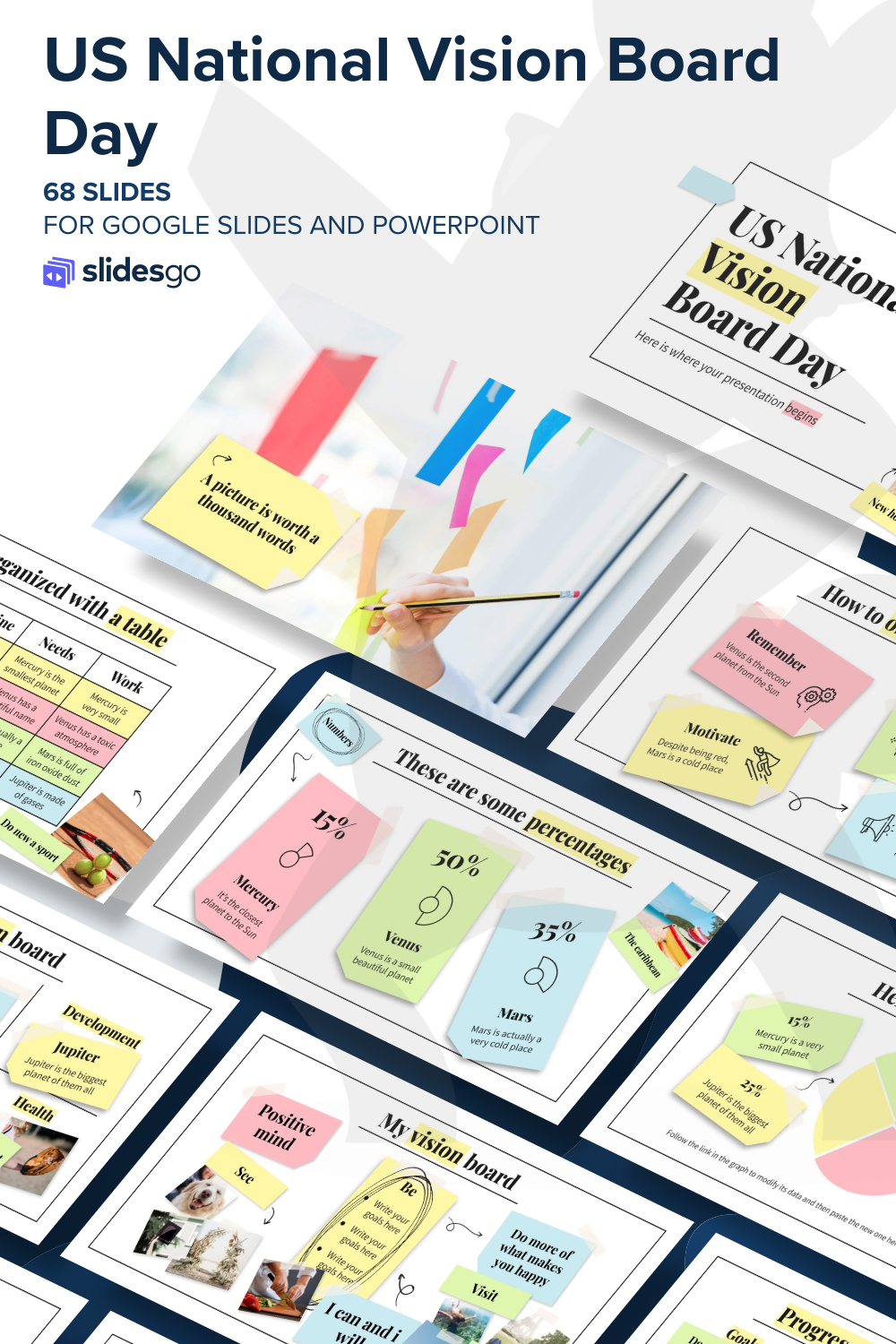 US National Vision Board Day | Google Slides & PowerPoint