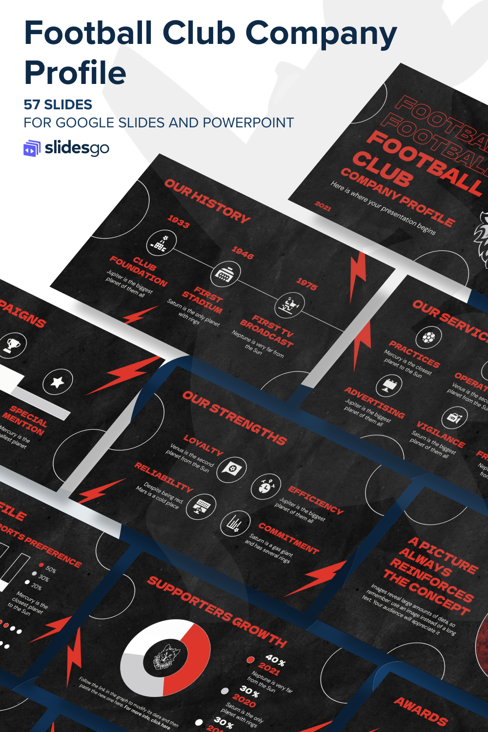 Football Club Company Profile | Google Slides & PowerPoint