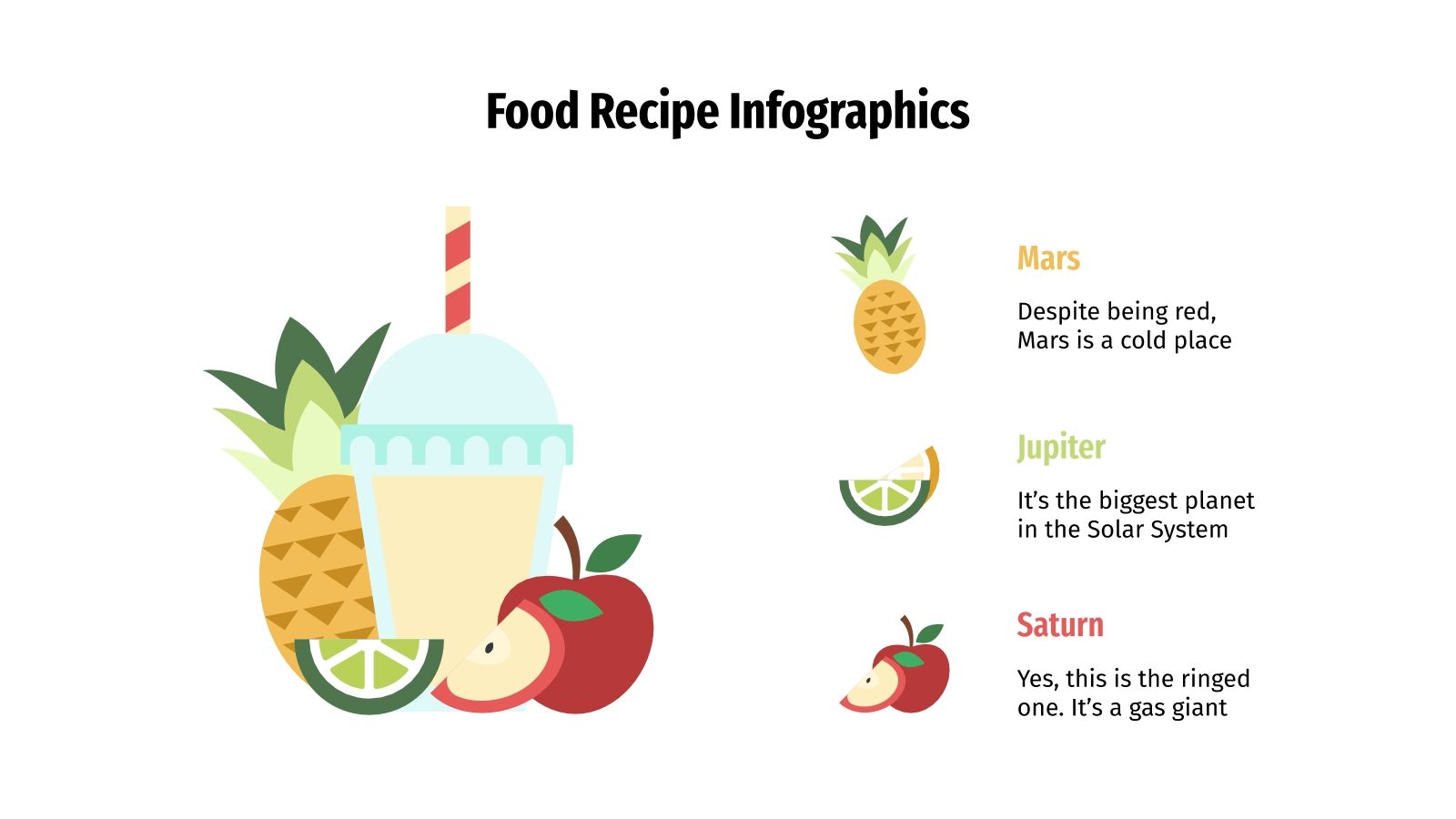 Food Recipe Infographics Google Slides & PowerPoint template