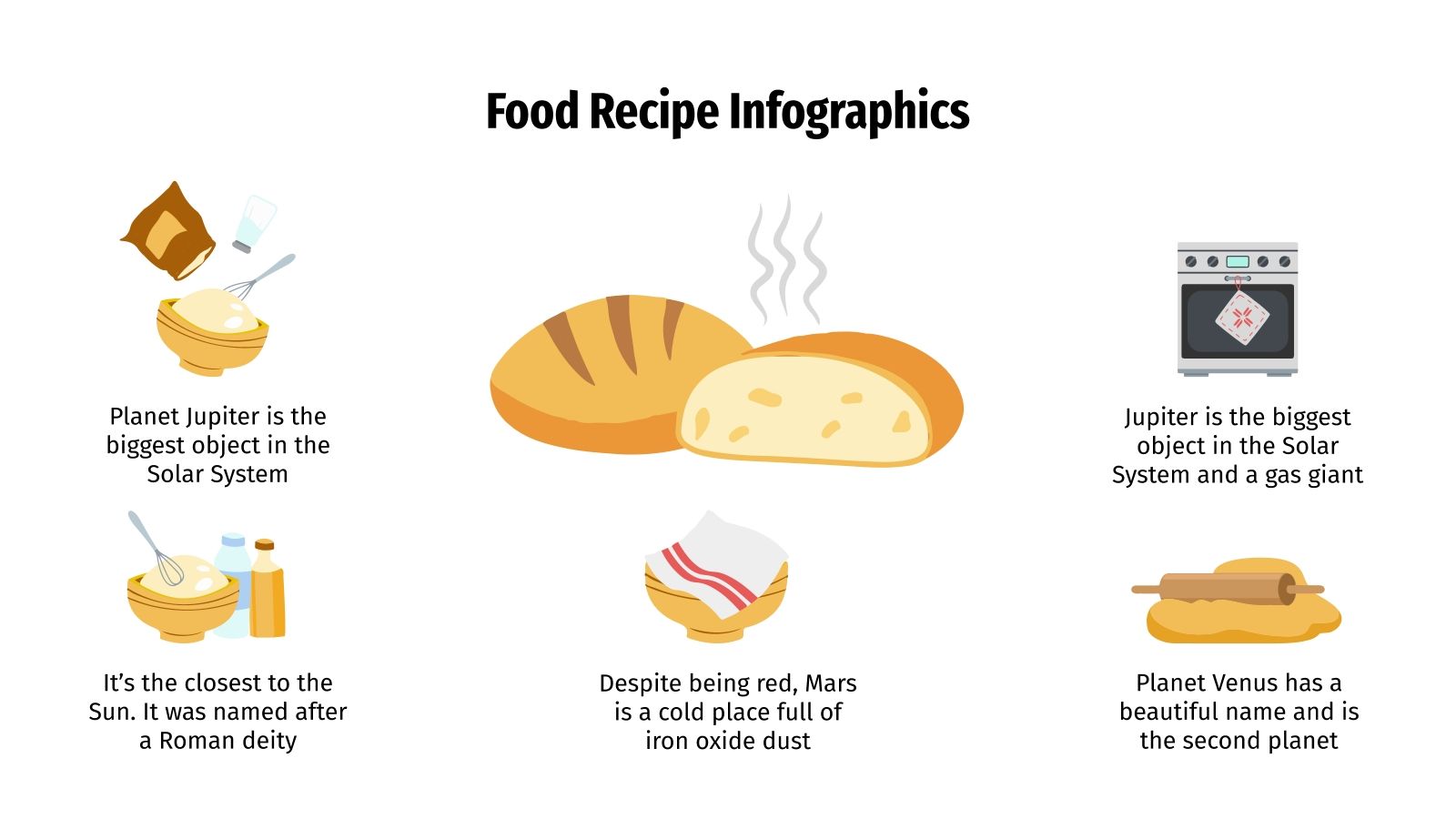 Food Recipe Infographics Google Slides & PowerPoint template