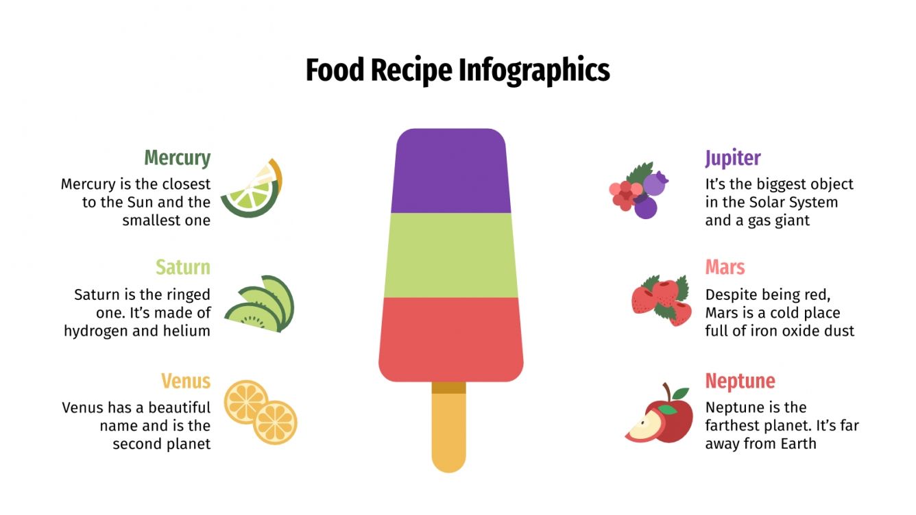 Food Recipe Infographics Google Slides & PowerPoint template