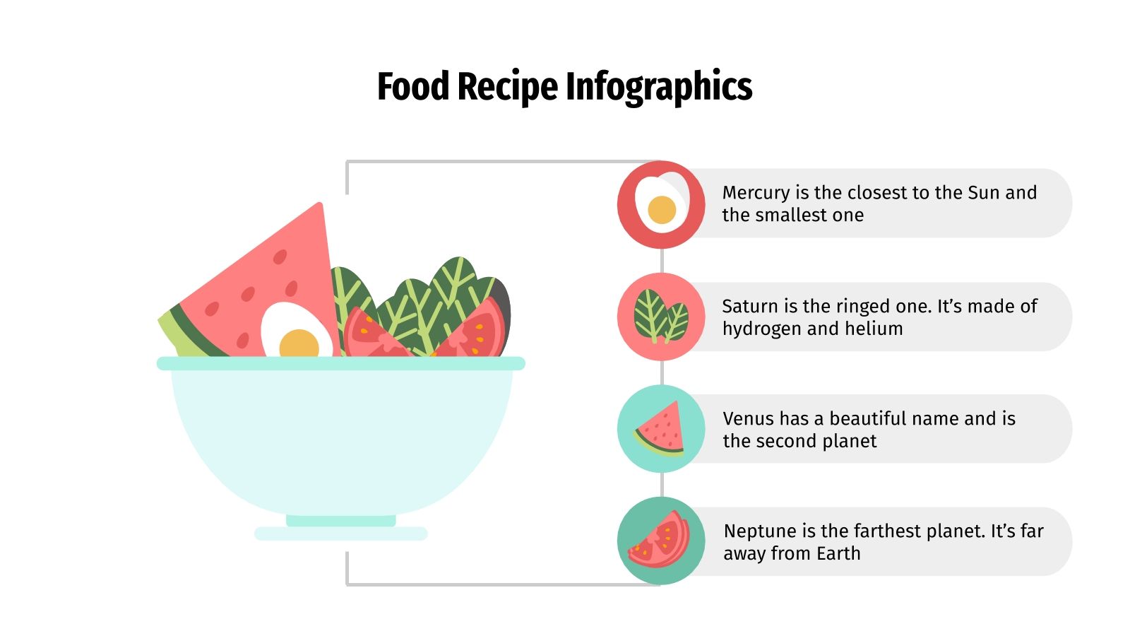 Food Recipe Infographics Google Slides & PowerPoint template