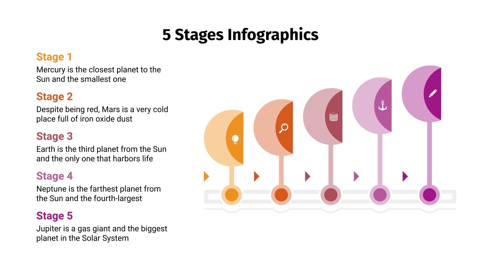 5 Stages Infographics Google Slides & PowerPoint