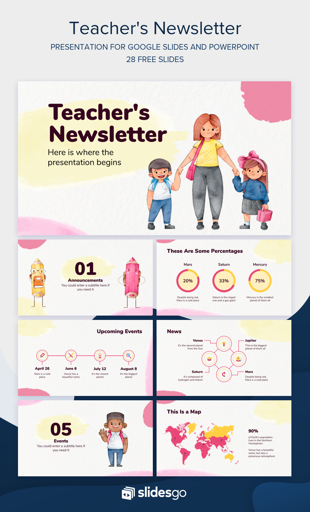 Teacher’s Newsletter Google Slides & PowerPoint template