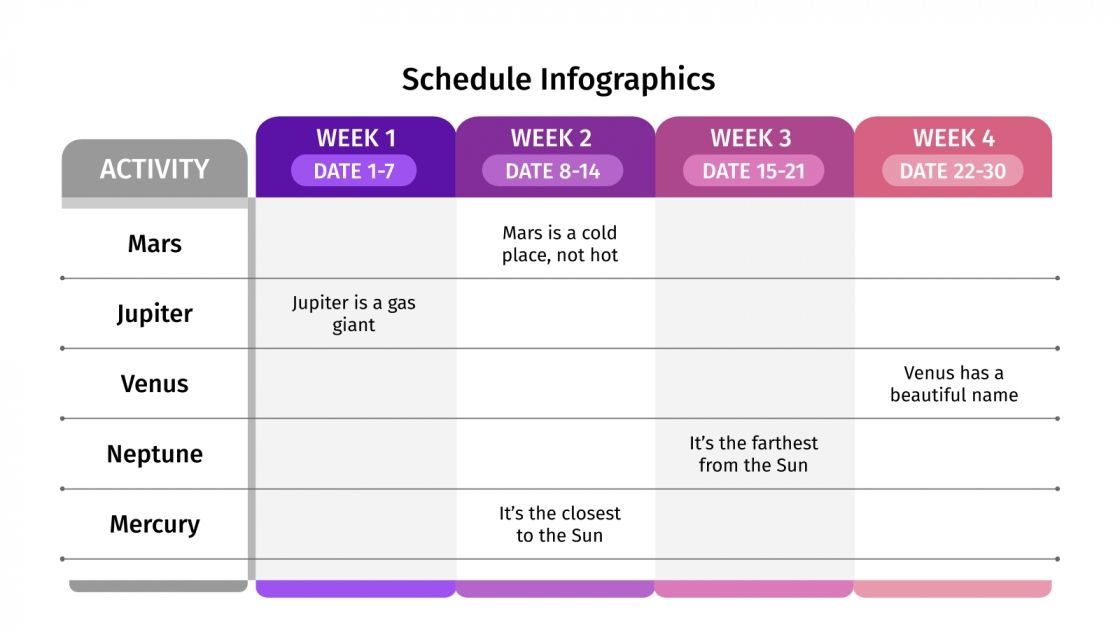 Schedule Infographics Google Slides theme & PowerPoint template