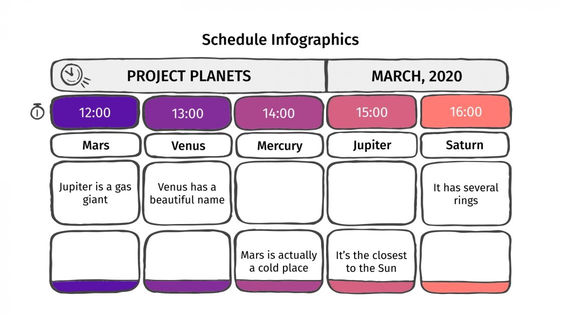 Schedule Infographics Google Slides theme & PowerPoint template
