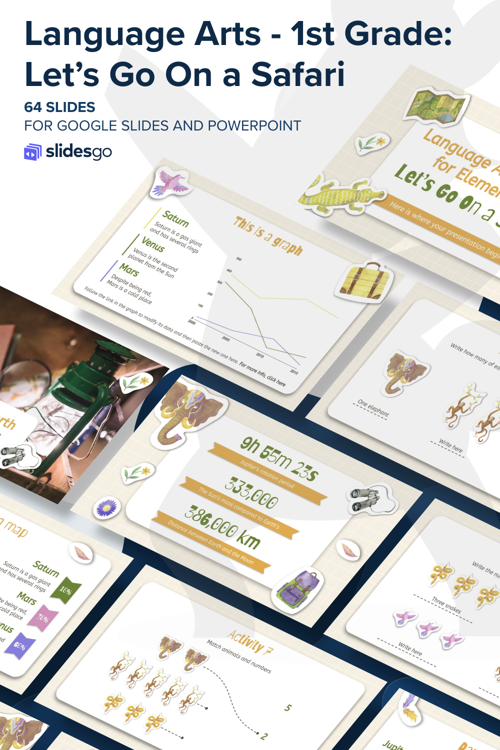 Language Arts: Let’s Go on a Safari | Google Slides & PPT