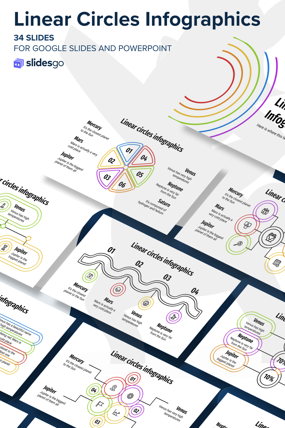 Linear Circles Infographics | Google Slides & PowerPoint
