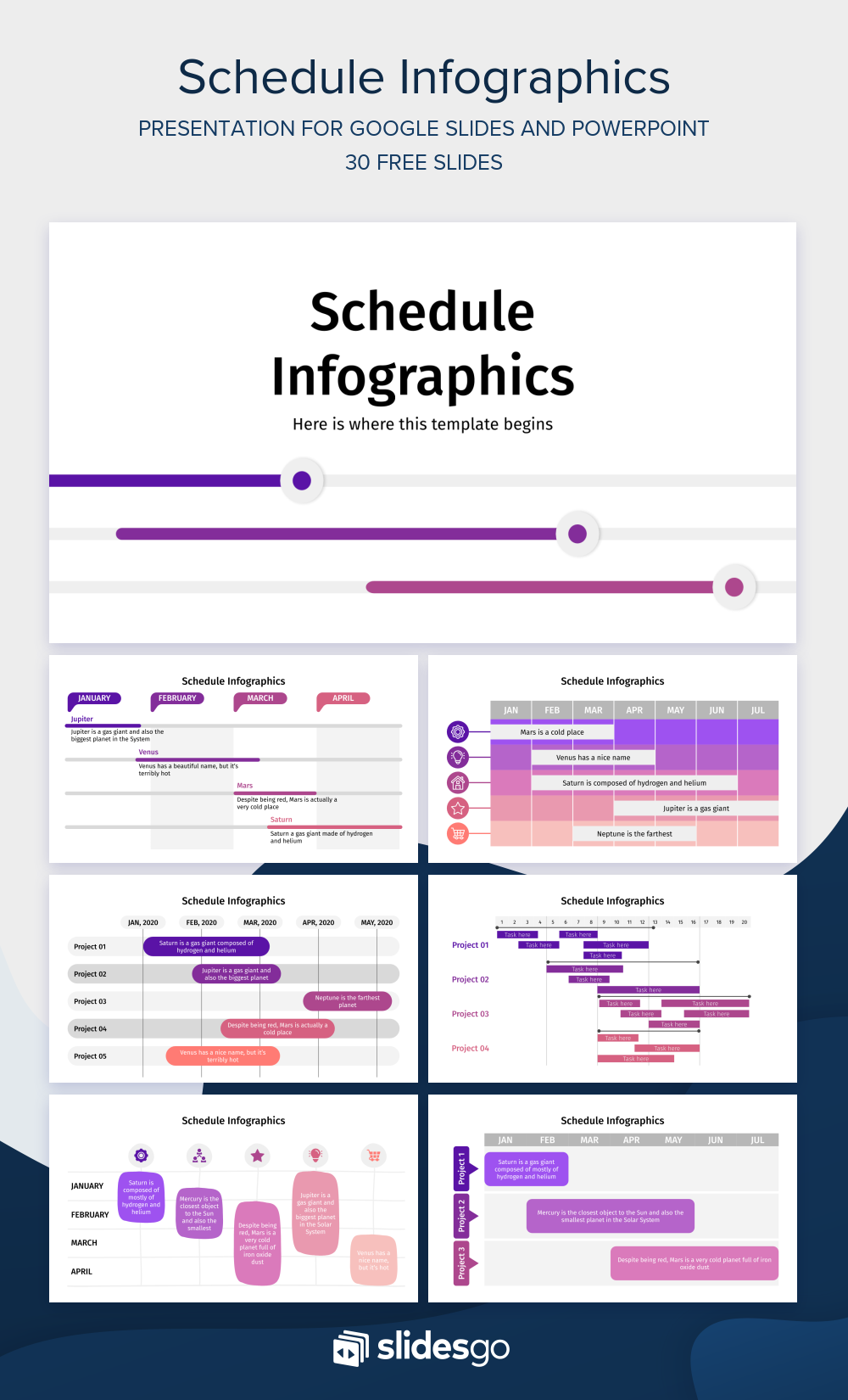 Schedule Infographics Google Slides theme & PowerPoint template
