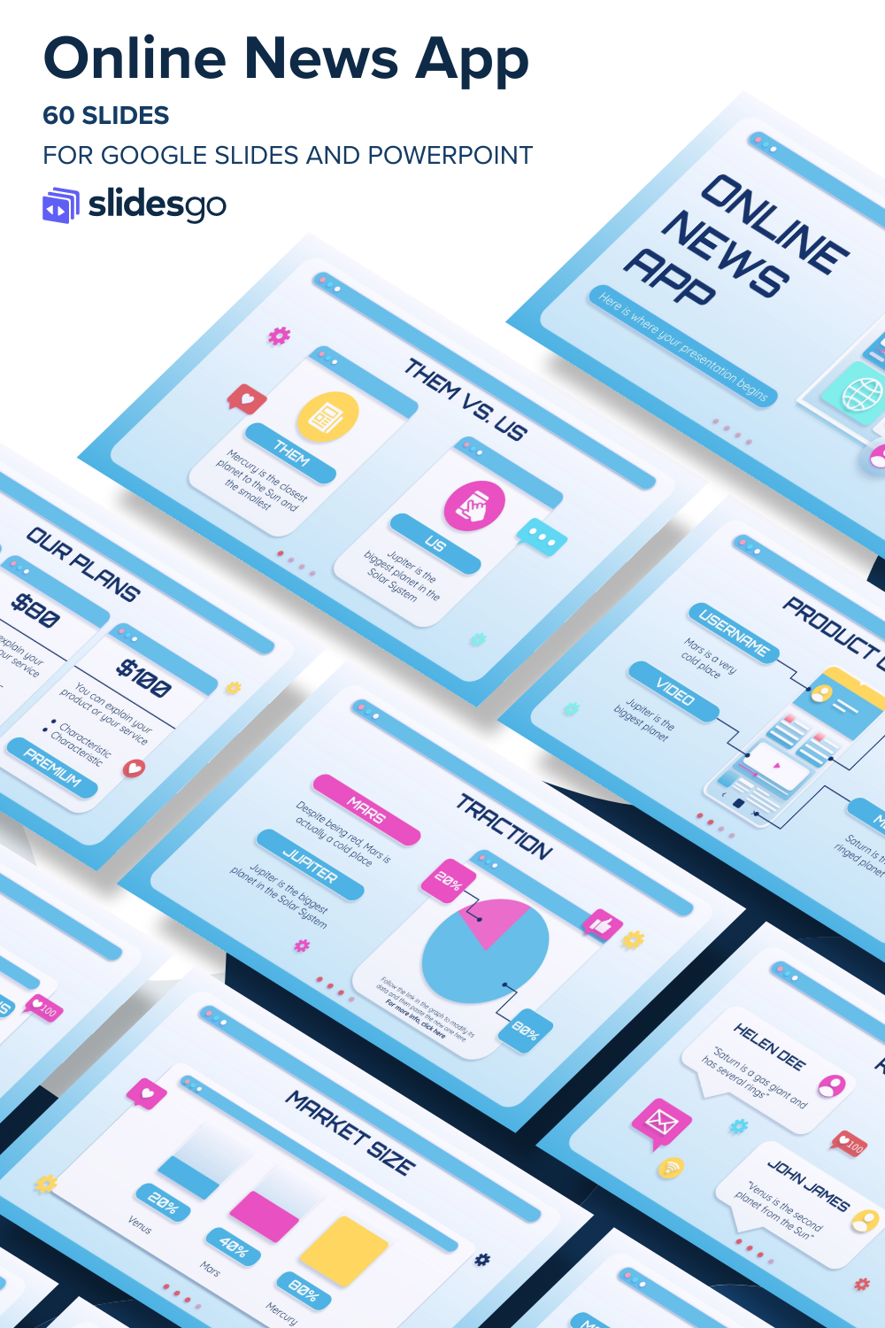 Online News App | Google Slides & PowerPoint template