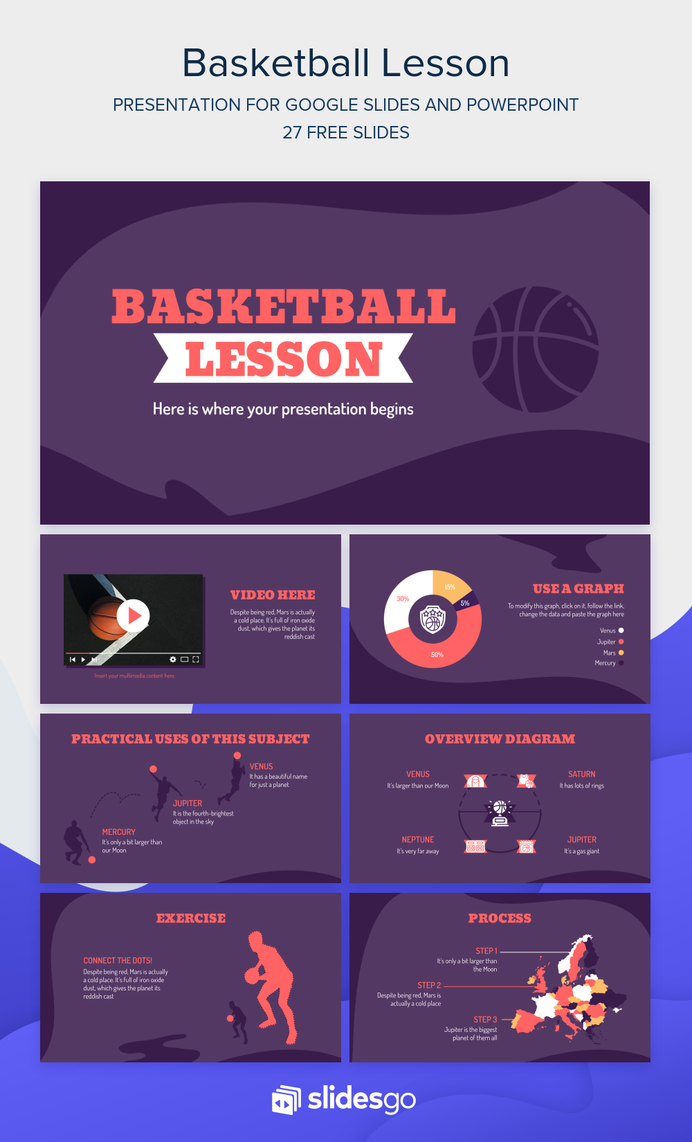 Basketball Lesson Google Slides theme & PowerPoint template