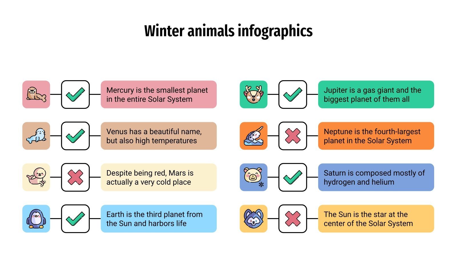 Winter Animals Infographics | Google Slides & PowerPoint