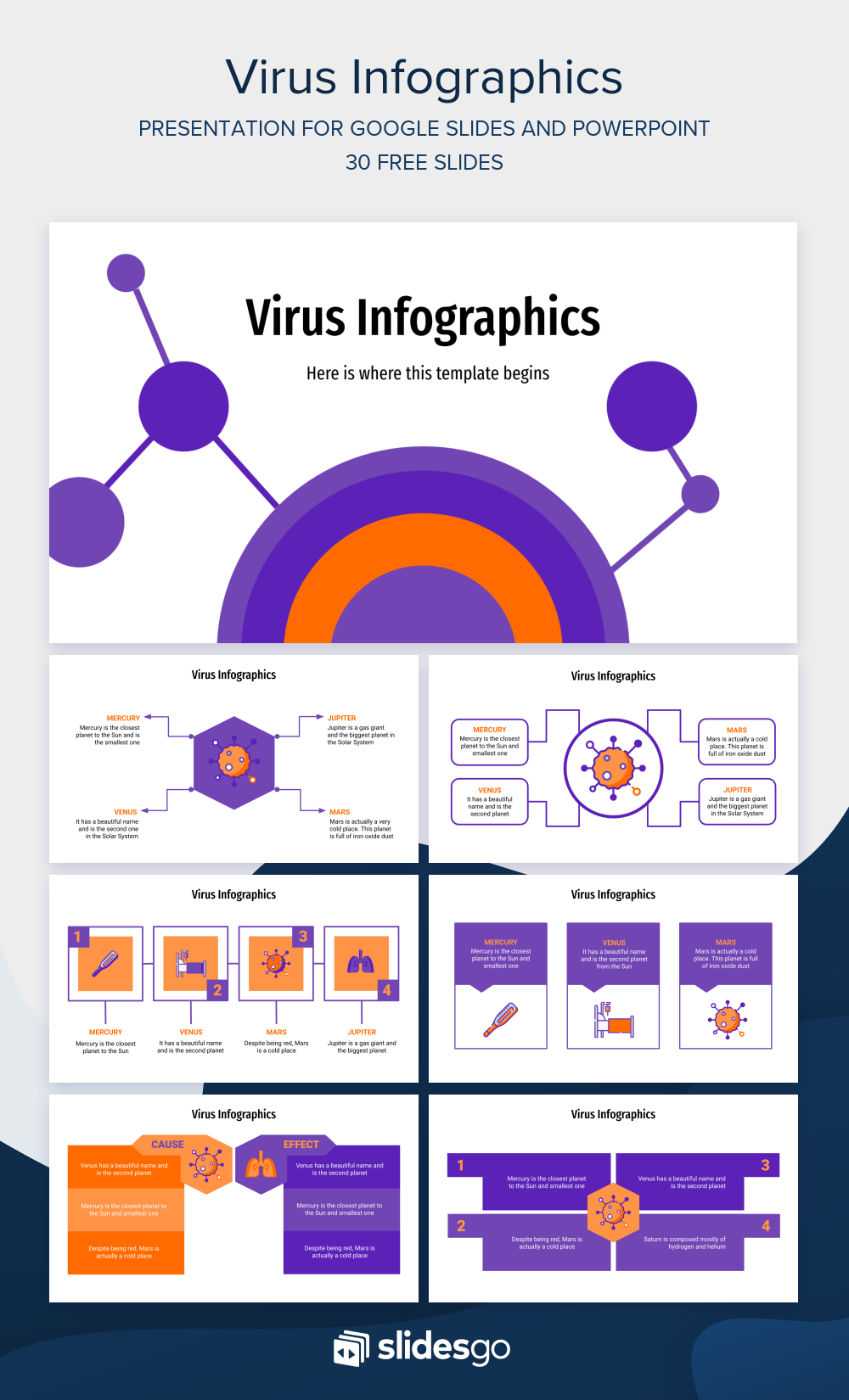 Virus Infographics Google Slides theme & PowerPoint template