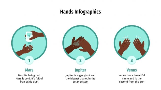 Hands Infographics Google Slides theme and PowerPoint template
