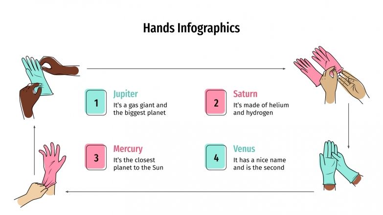 Hands Infographics Google Slides theme and PowerPoint template
