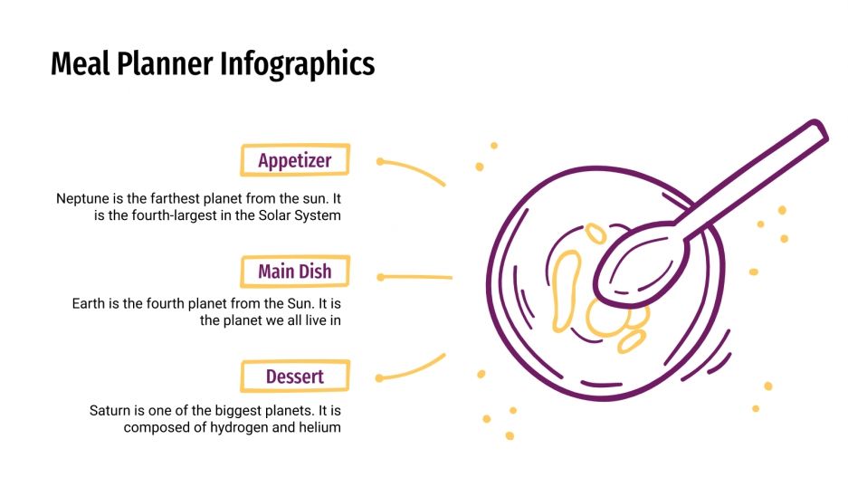 Meal Planner Infographics Google Slides and PowerPoint template
