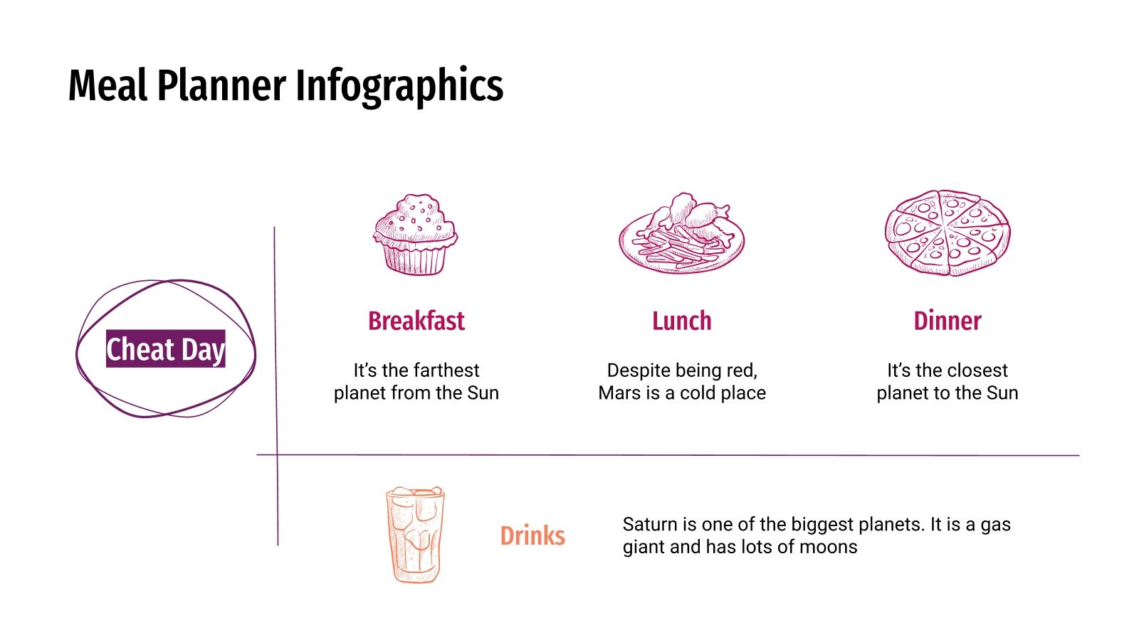 Meal Planner Infographics Google Slides and PowerPoint template