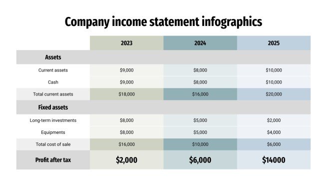 Company Income Statement Infographics | Google Slides & PPT