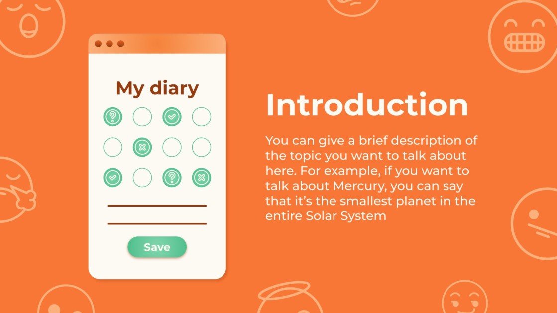 Diary App Pitch Deck | Google Slides & PowerPoint template