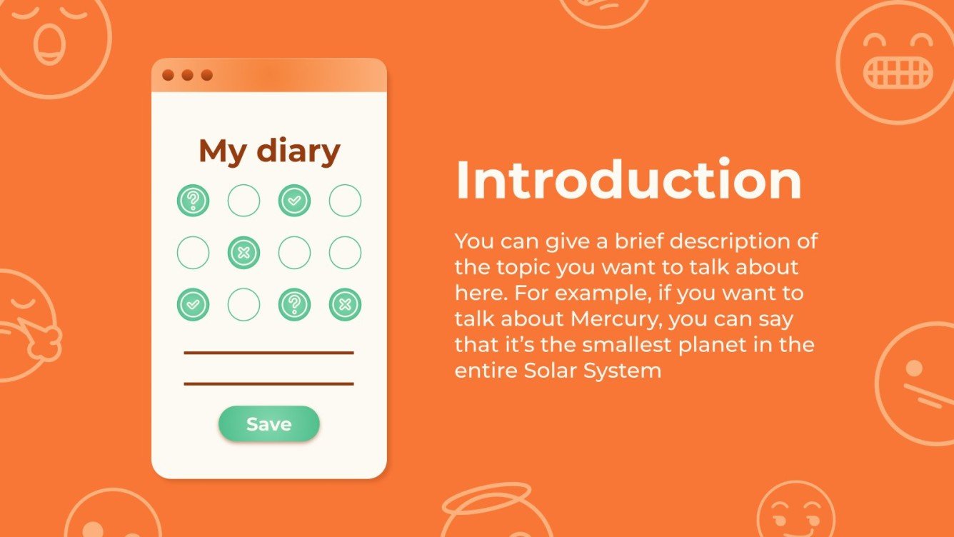 Diary App Pitch Deck | Google Slides & PowerPoint template