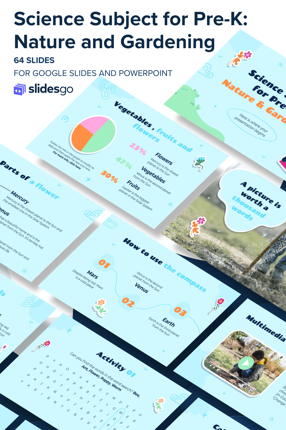 Science for Pre-K: Nature and Gardening | Google Slides & PPT