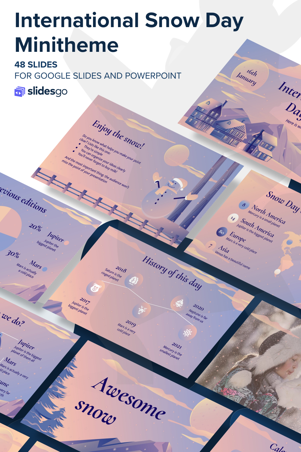 International Snow Day Minitheme | Google Slides & PPT