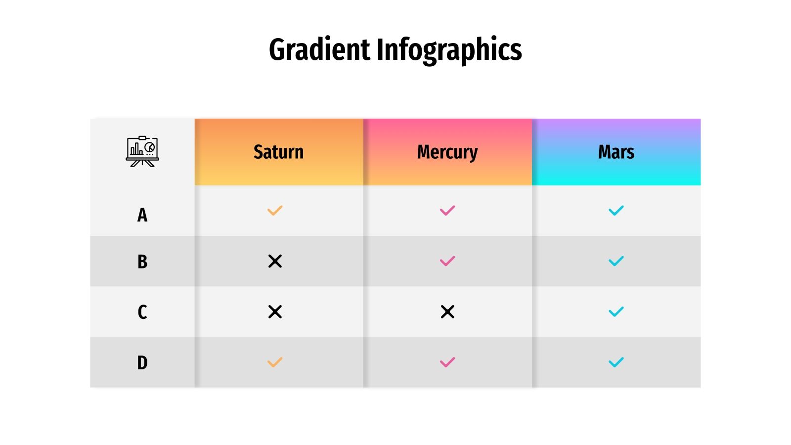 Gradient Infographics Google Slides and PowerPoint template