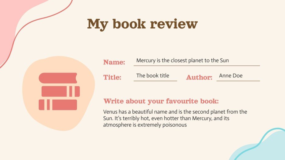 Wavy Book Report for Middle School | Google Slides & PPT