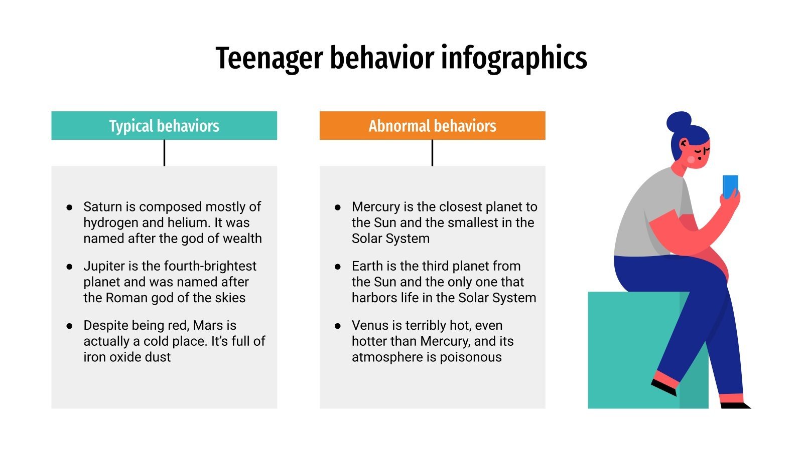 Teenager Behavior Infographics | Google Slides & PowerPoint