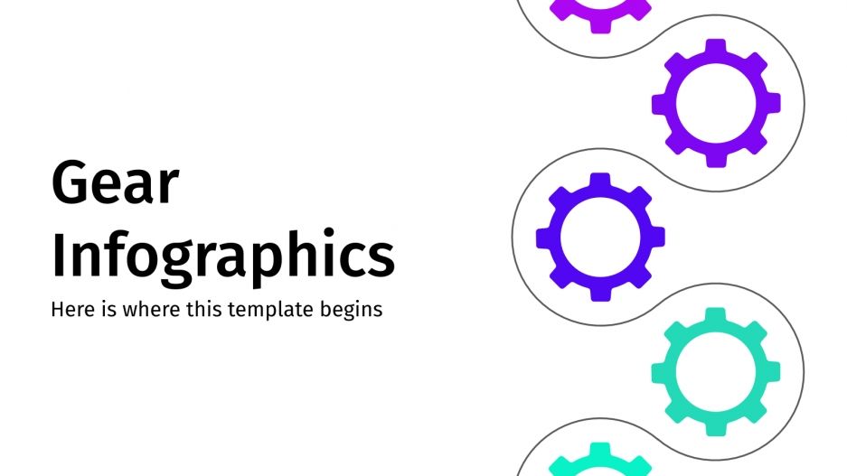 Gear Infographics Google Slides theme and PowerPoint template