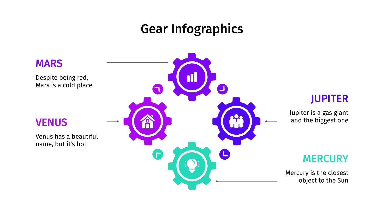 Gear Infographics Google Slides theme and PowerPoint template