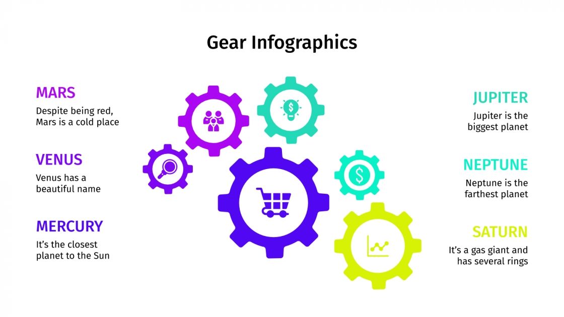 Gear Infographics Google Slides theme and PowerPoint template