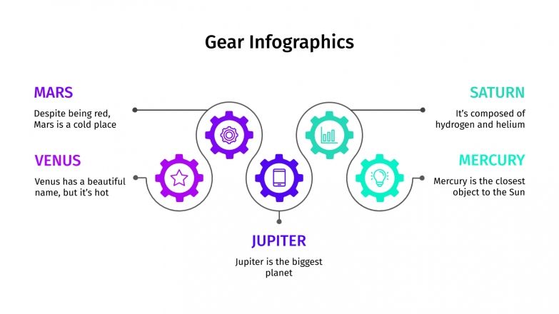 Gear Infographics Google Slides theme and PowerPoint template