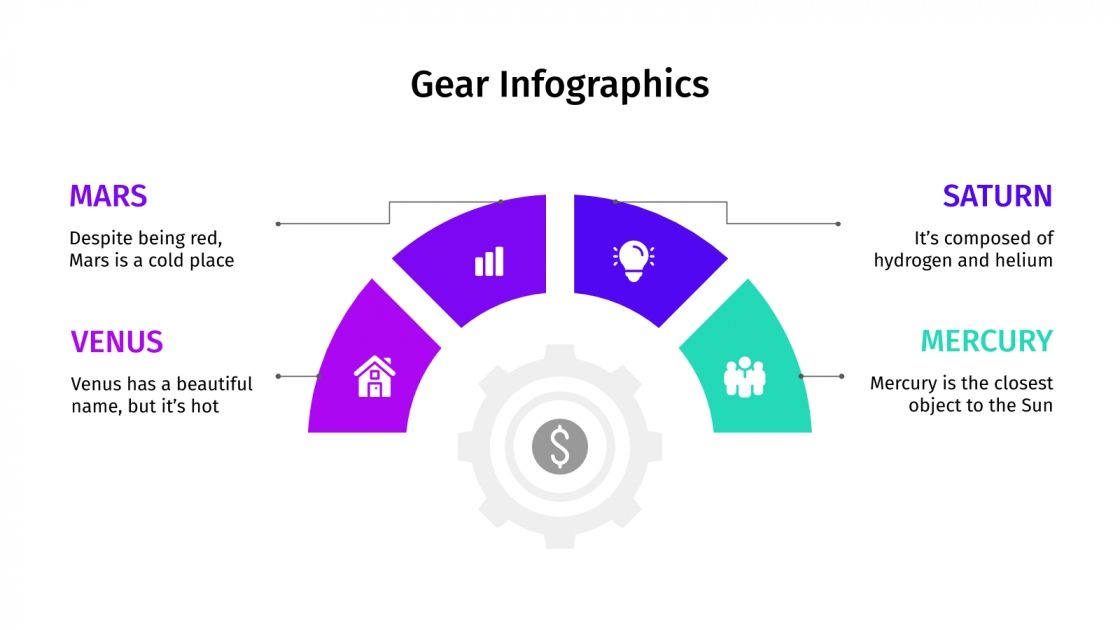 Gear Infographics Google Slides theme and PowerPoint template