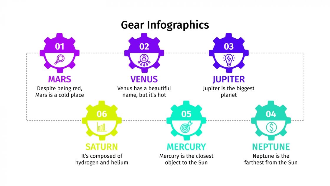 Gear Infographics Google Slides theme and PowerPoint template