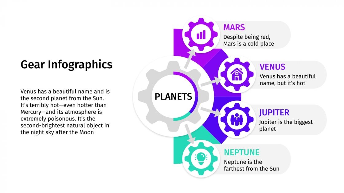Gear Infographics Google Slides theme and PowerPoint template