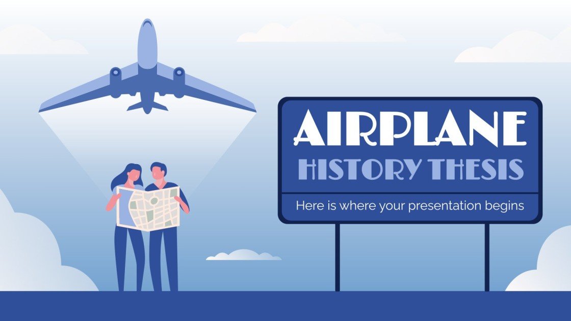 Free templates about airplanes for Google Slides and PowerPoint