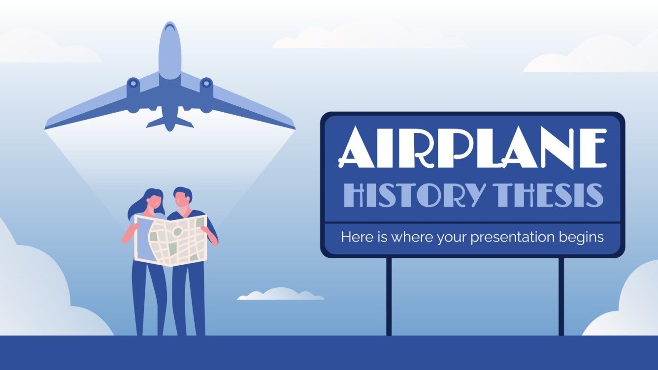 Free templates about airplanes for Google Slides and PowerPoint