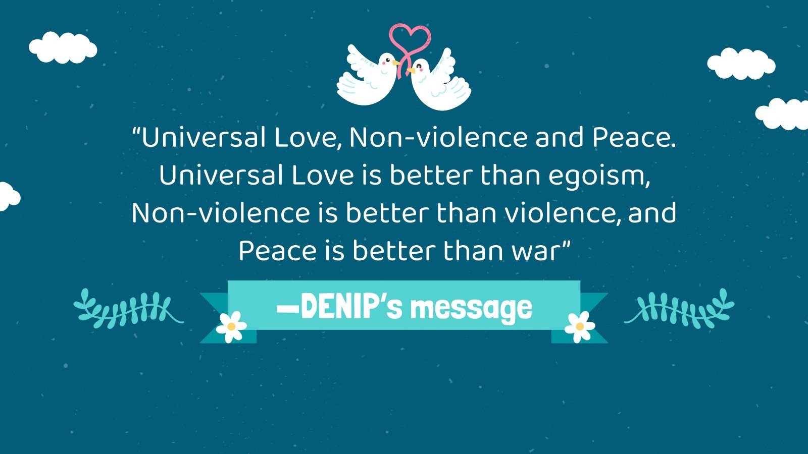 Día Escolar de la No Violencia y la Paz | Google Slides y PPT