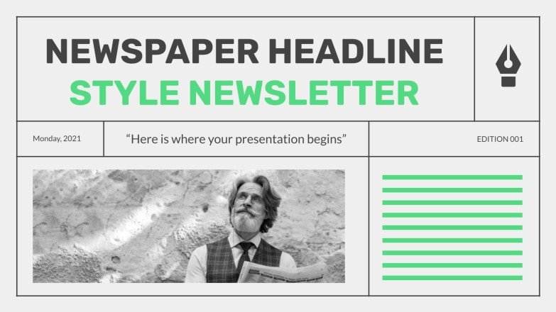 Free Google Slides and PowerPoint templates about newspapers!