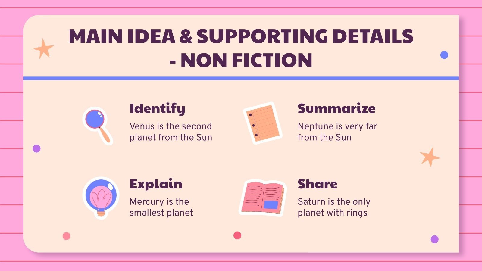 Comprensión lectora para primaria | Google Slides y PPT