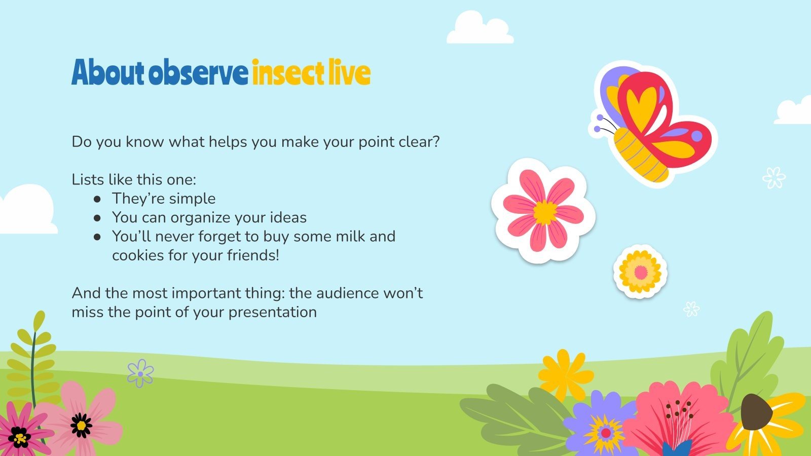 Observemos los insectos | Google Slides & PPT