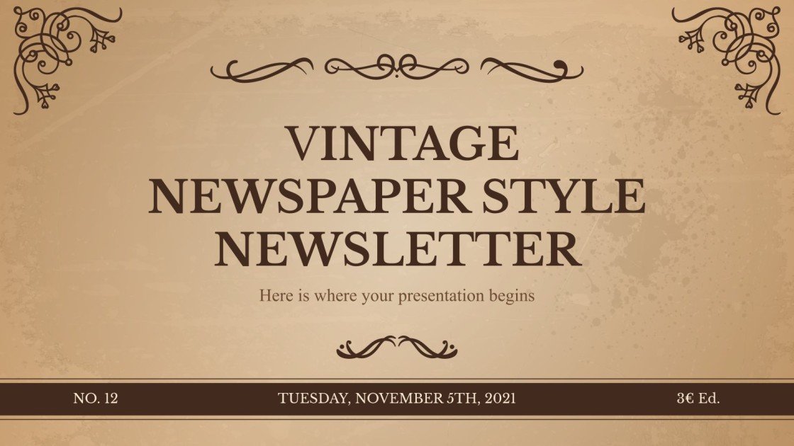 Free Google Slides and PowerPoint templates about newspapers!