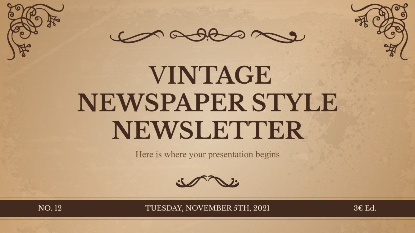 Free Google Slides and PowerPoint templates about newspapers!