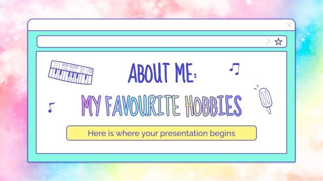 About Me: My Favorite Hobbies | Google Slides & PPT