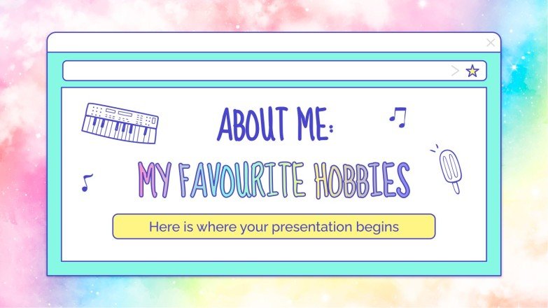 About Me: My Favorite Hobbies | Google Slides & PPT