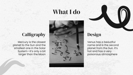 Japanese Calligraphy Artist Portfolio | Google Slides & PPT
