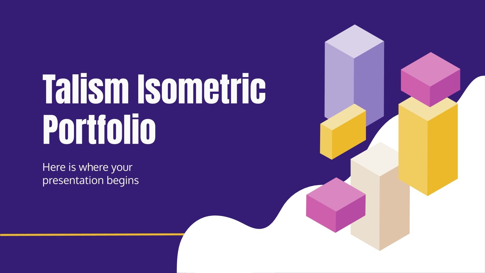 Portafolio isométrico Talism | Tema de Google Slides y PPT